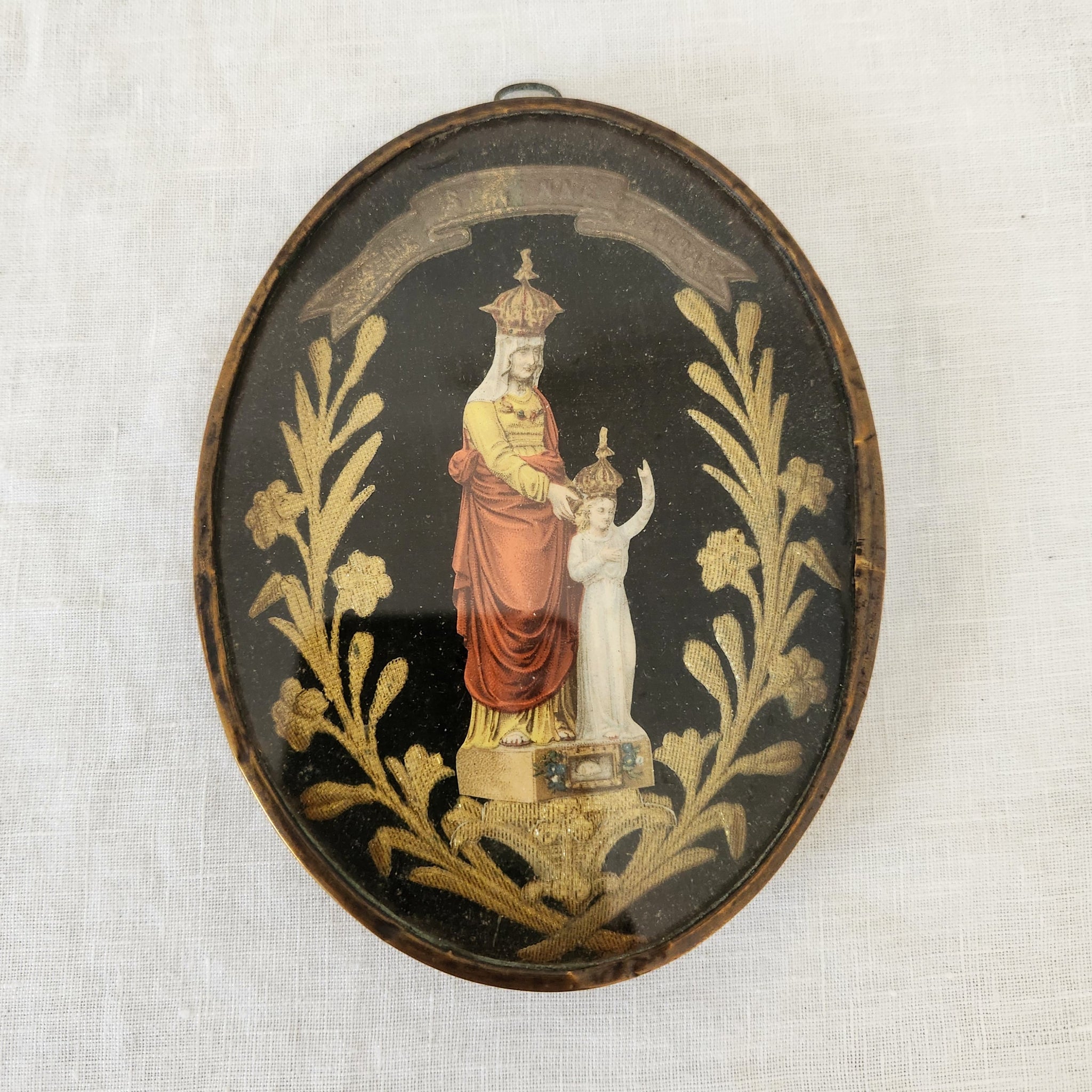 Antique Napoleon III Religious relic of Saint Anne D’auray