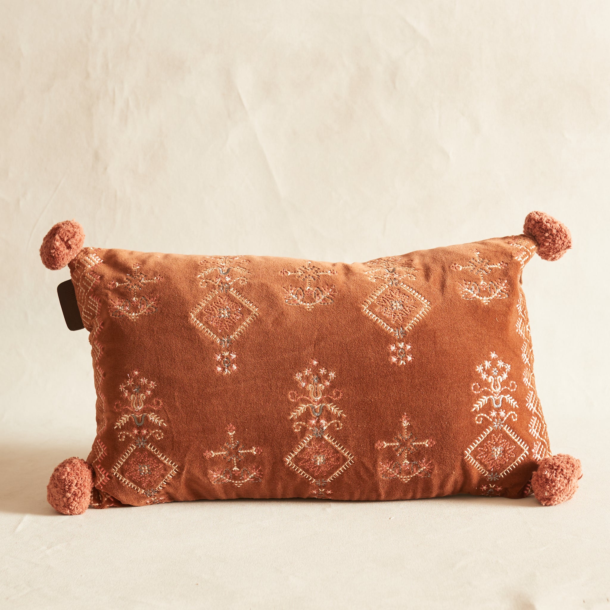 Kanika Rust Apricot Lumbar Cushion