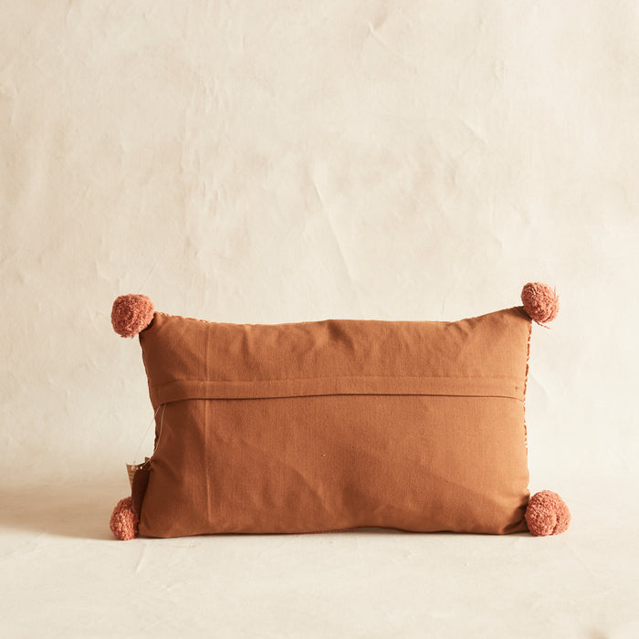 Kanika Rust Apricot Lumbar Cushion